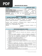 Descripción de Cargo Pañolero | PDF | Logística | Business