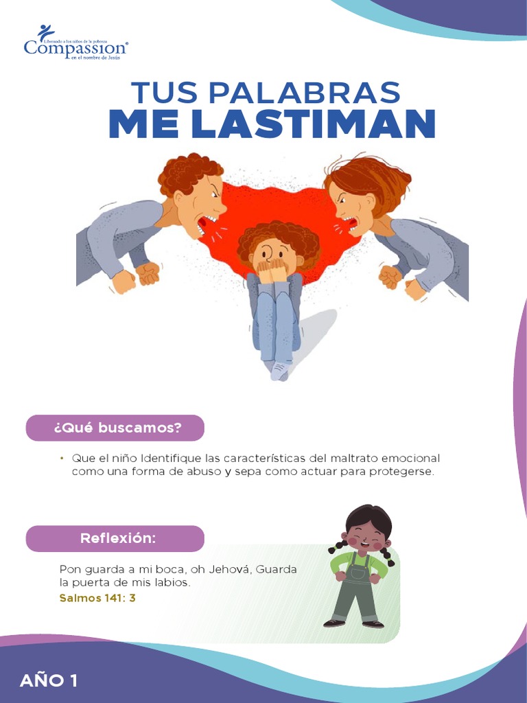 Me Lastiman Tus Palabras Pdf Abuso Infantil Las Emociones