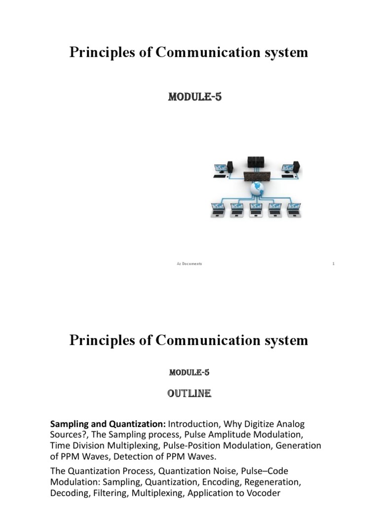 Pcs Module 5 Notes | PDF | Modulation | Sampling (Signal Processing)