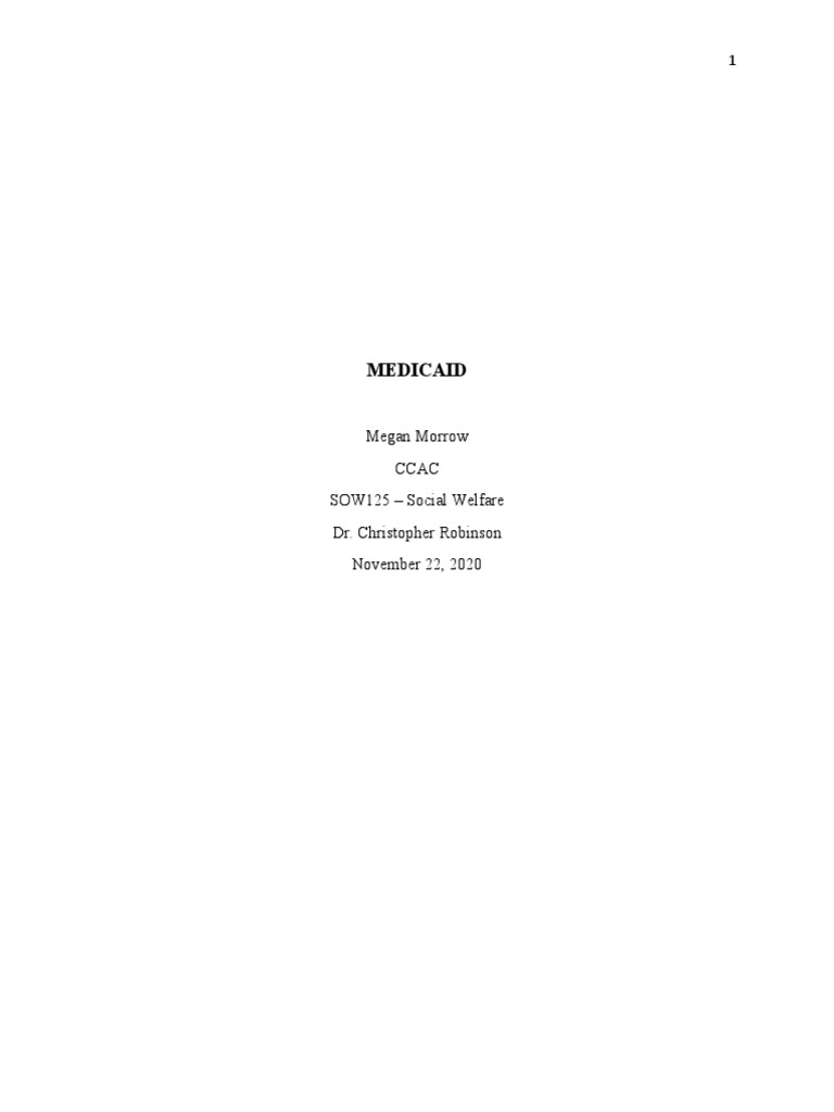 Social Welfare Position Paper | PDF | Medicaid | Medicare (United States)