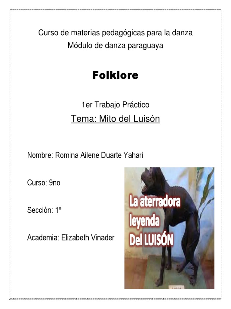 Mito Del Luison-1er Trabajo Practico RD | PDF