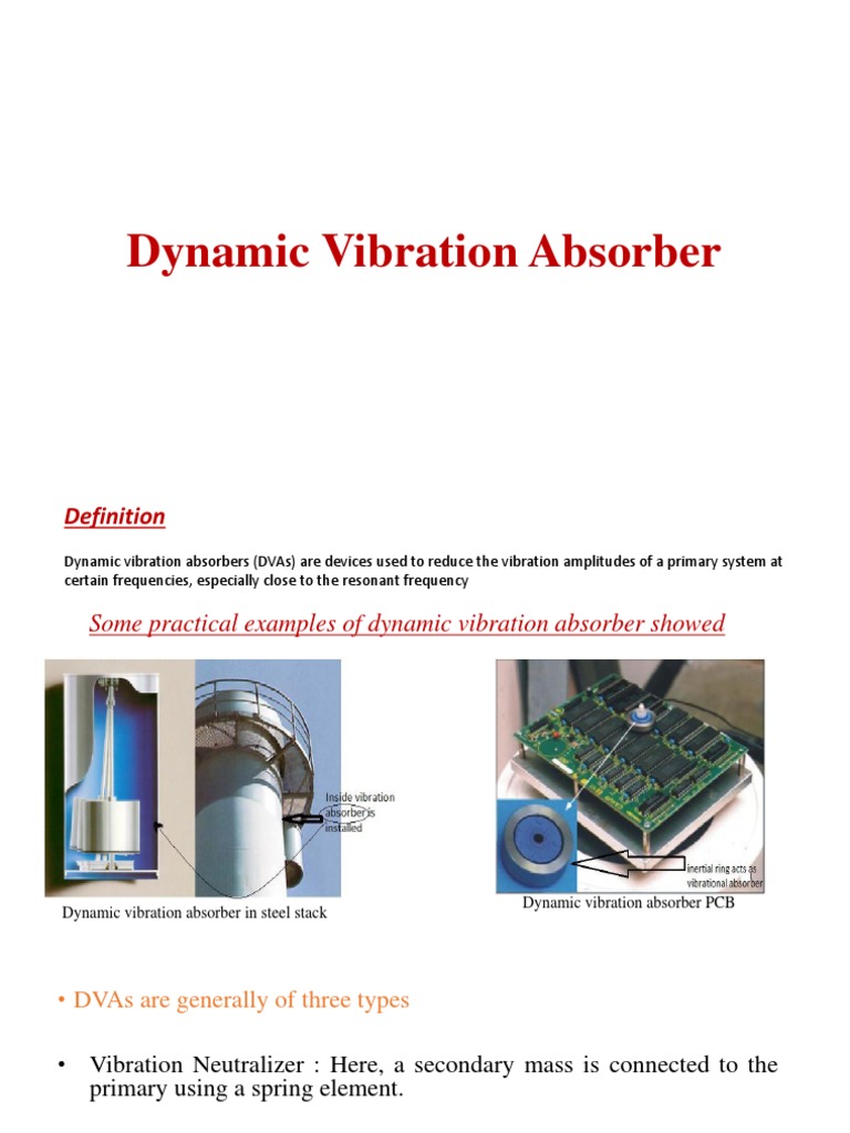 Dynamic Vibration Absorber | PDF | Home & Garden | Science & Mathematics