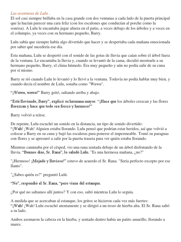 Las Aventuras de Lulu | PDF