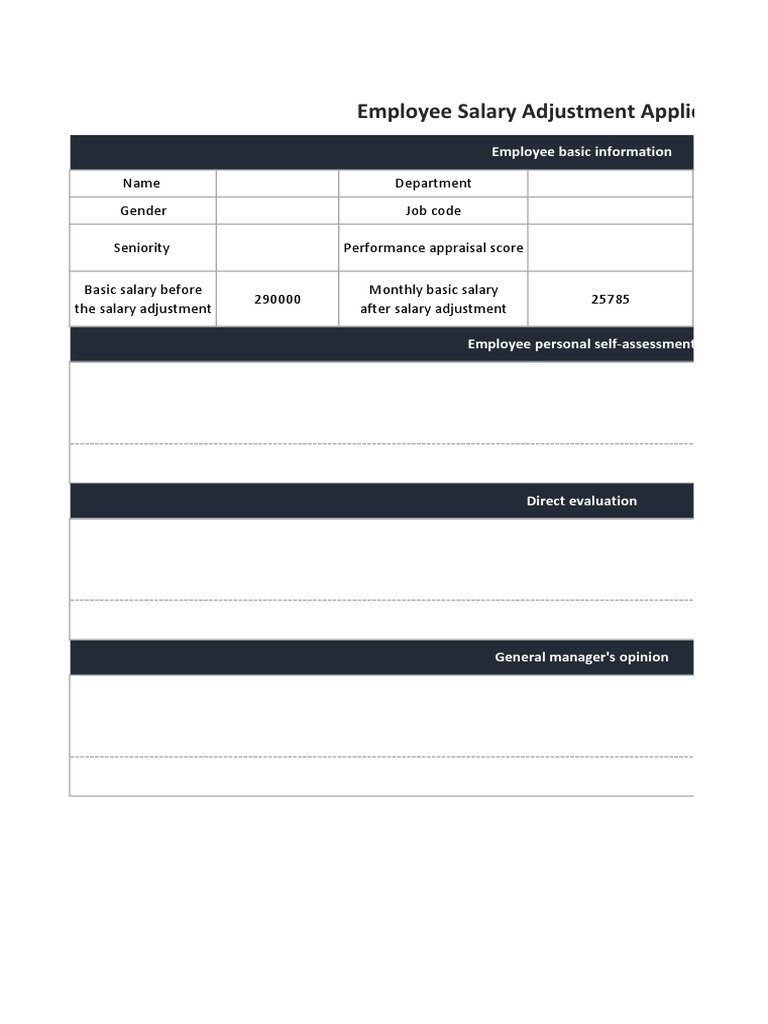 Employee Salary Application Form | PDF