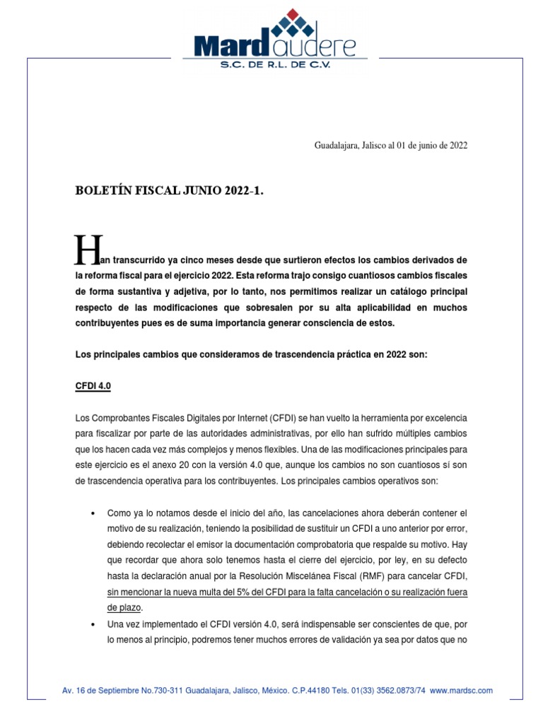 Boletin Junio-2022 AUDERE | PDF | Ley de fideicomiso | Economias