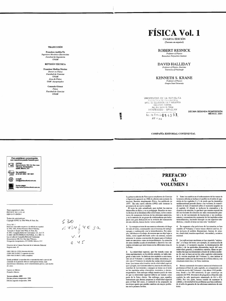 David Halliday, Robert Resnick - Fisica - Volumen 1, Tercera Edicion ... David Halliday, Robert Resnick - Fisica - Volumen 1, Tercera Edicion ...