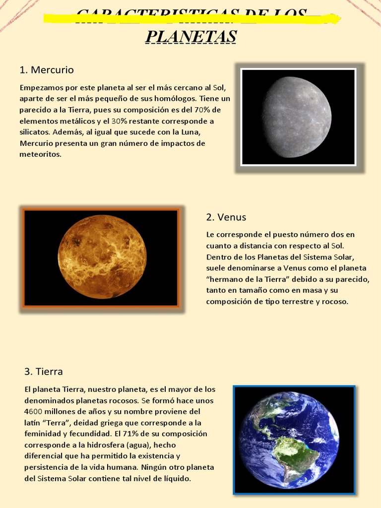 Características de Los Planetas | PDF | Neptuno | Planetas