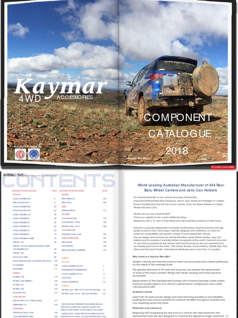 Kaymar 4WD Accessories Catalogue 2018 | PDF | Pickup Truck | Vehicles