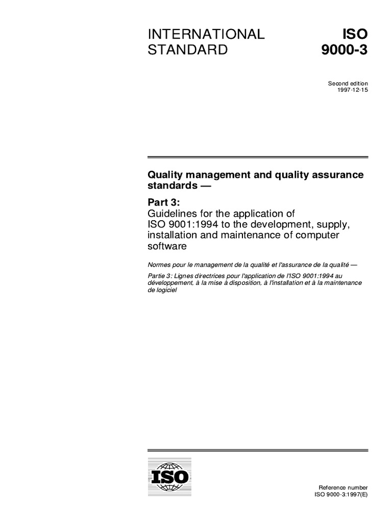 Iso 9000-3-1997 | PDF