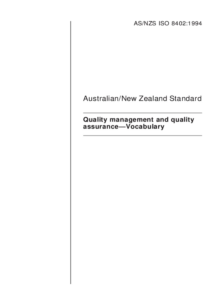 Iso 8402-1994 | PDF | International Organization For Standardization | Quality Management