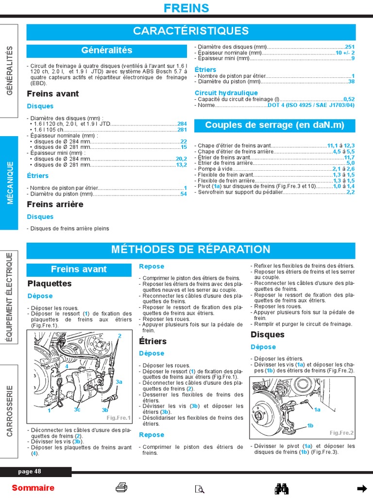 Freins: Caractéristiques | PDF | Frein | Équipement