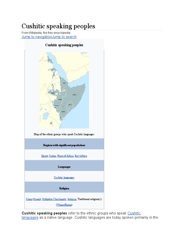 Cusitic People List | PDF | Africa | Ethnicity