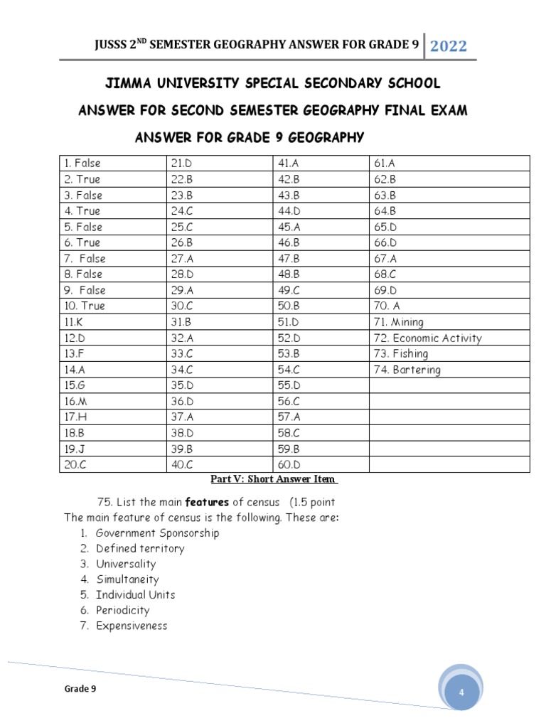 Second Semister Georaphy Final Exam Answer | PDF | Plateau | Herbivore