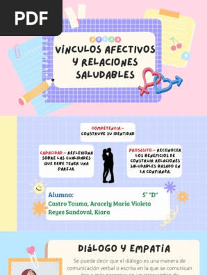 Hoja De Trabajo Para Construir Relaciones Saludables