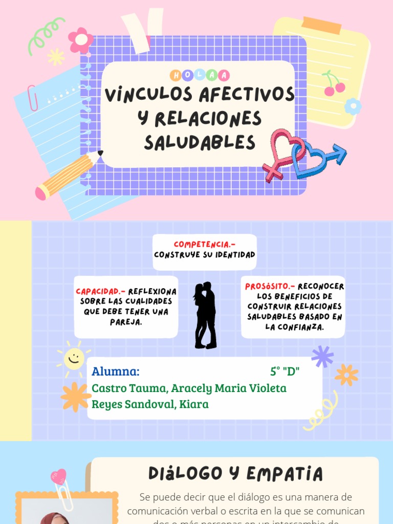 Vínculos Afectivos y Relaciones Saludables | PDF | Crecimiento personal y profesional ...