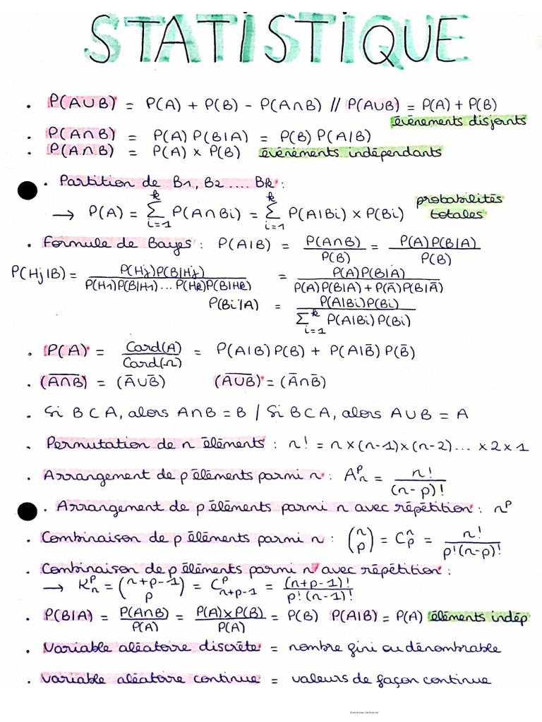 Fiches Statistiques | PDF