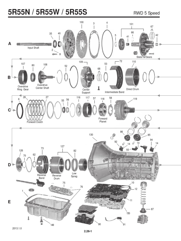 Ford 5R55S Partes C | PDF | Bearing (Mechanical) | Gear