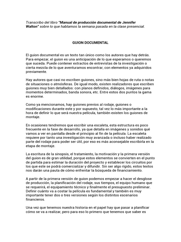Planificación del rodaje de un documental: el guion, el desglose y el ...