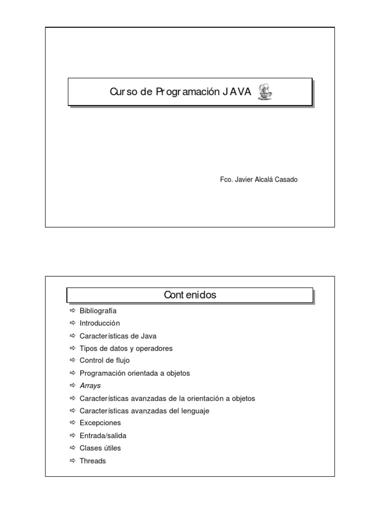 Curso Programación Java | PDF
