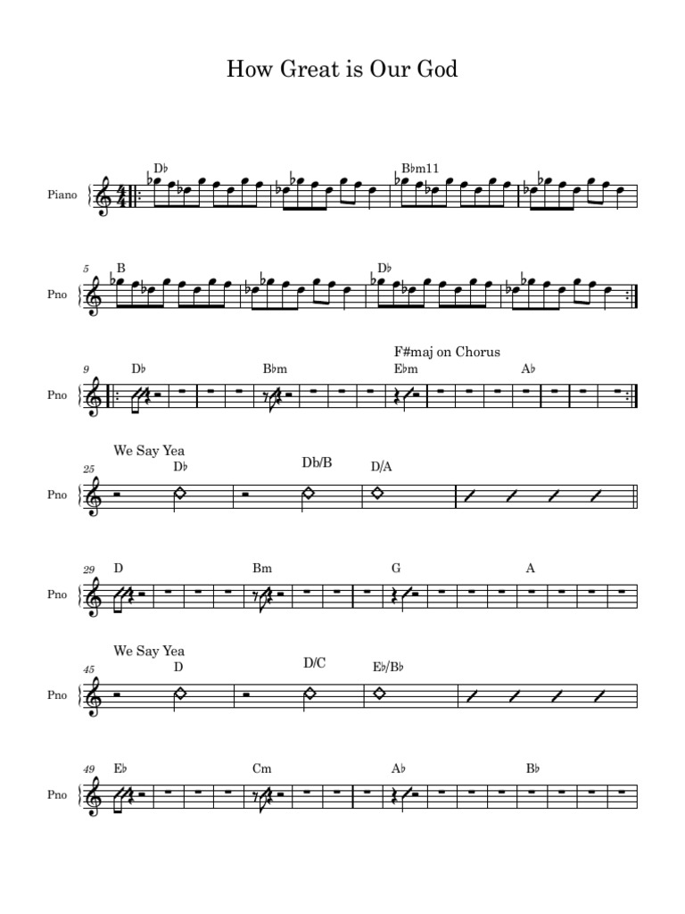 How Great Is Our God Piano | PDF