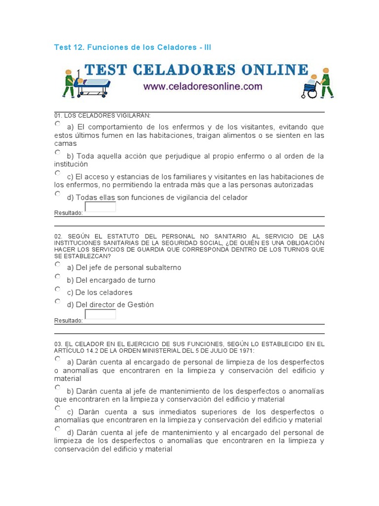 Funciones Clave de los Celadores | PDF | Enfermería | Hospital