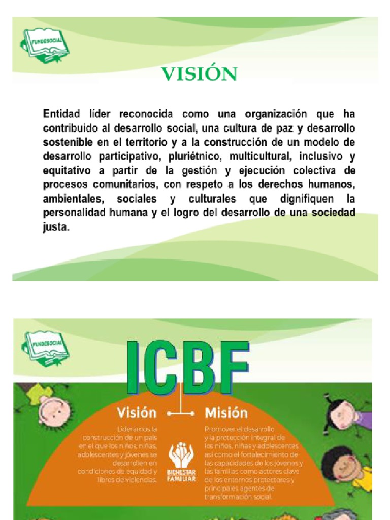 Mision y Vision Icbf y Fundesocial | PDF