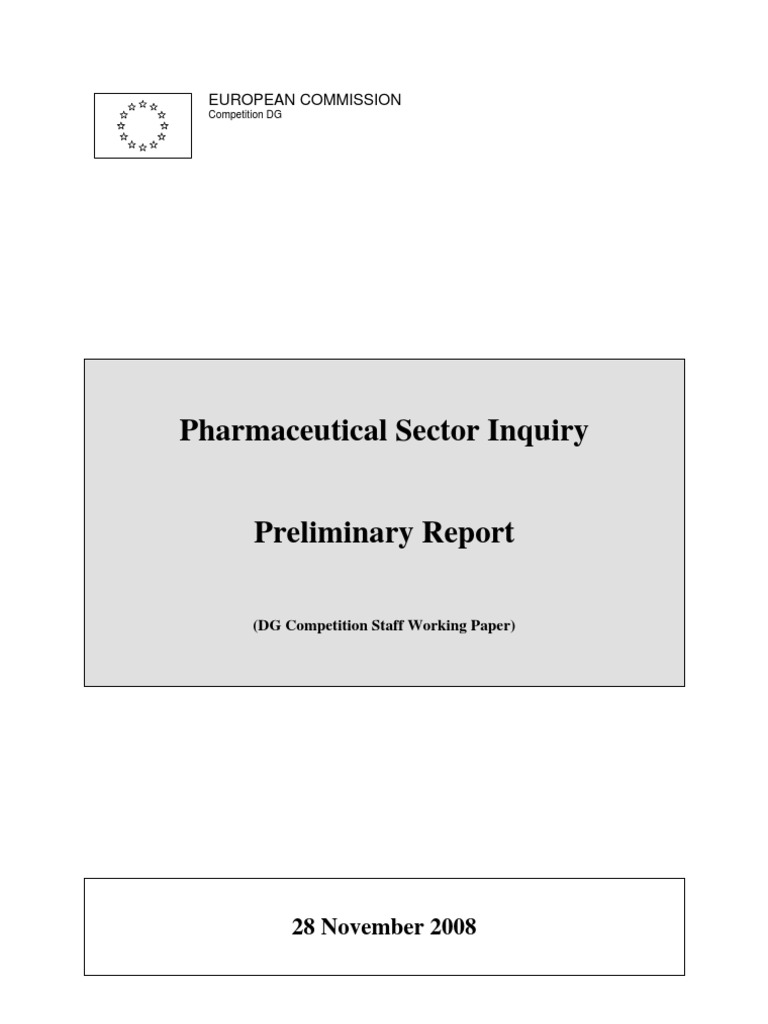 Preliminary Report | PDF | Generic Drug | Pharmaceutical Drug