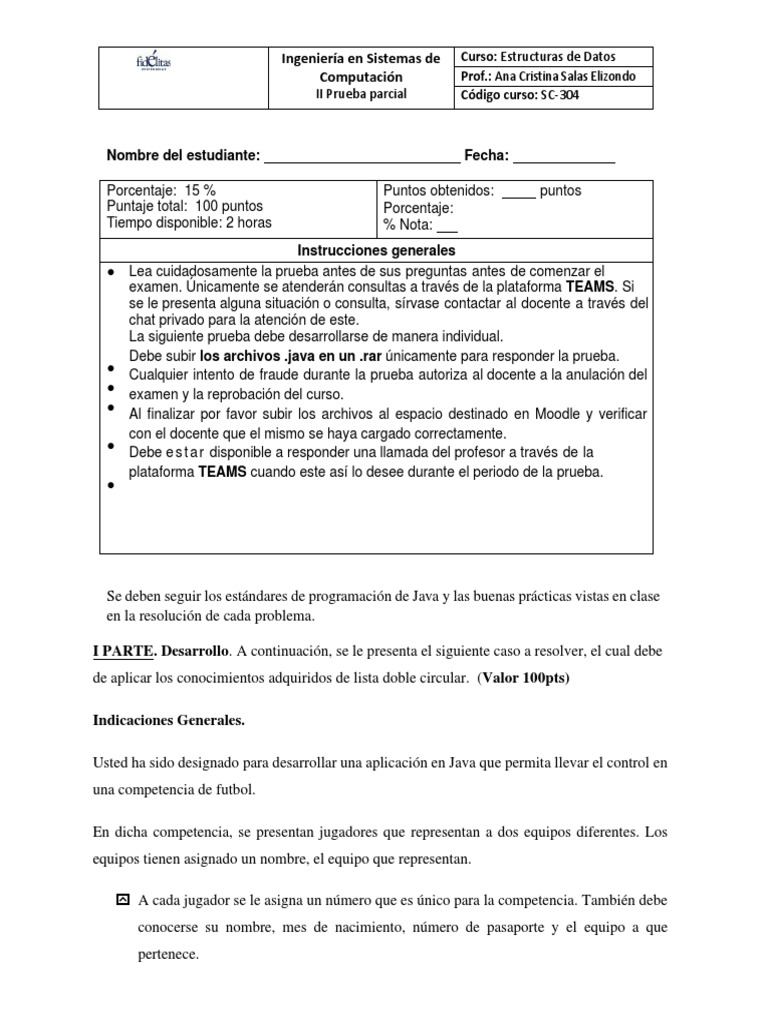 2022 2C SC-304 V G5 1enunciado | PDF | Prueba (evaluación) | Java ...