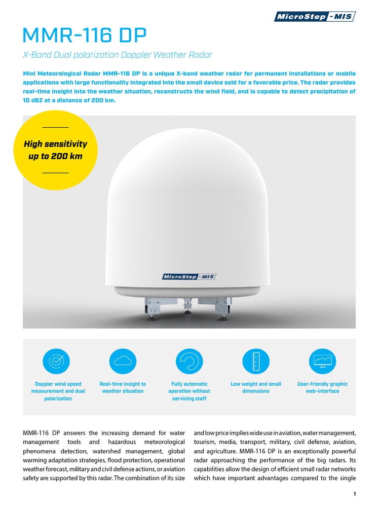 MMR-116 DP - Product Sheet | PDF | Radar | Antenna (Radio)