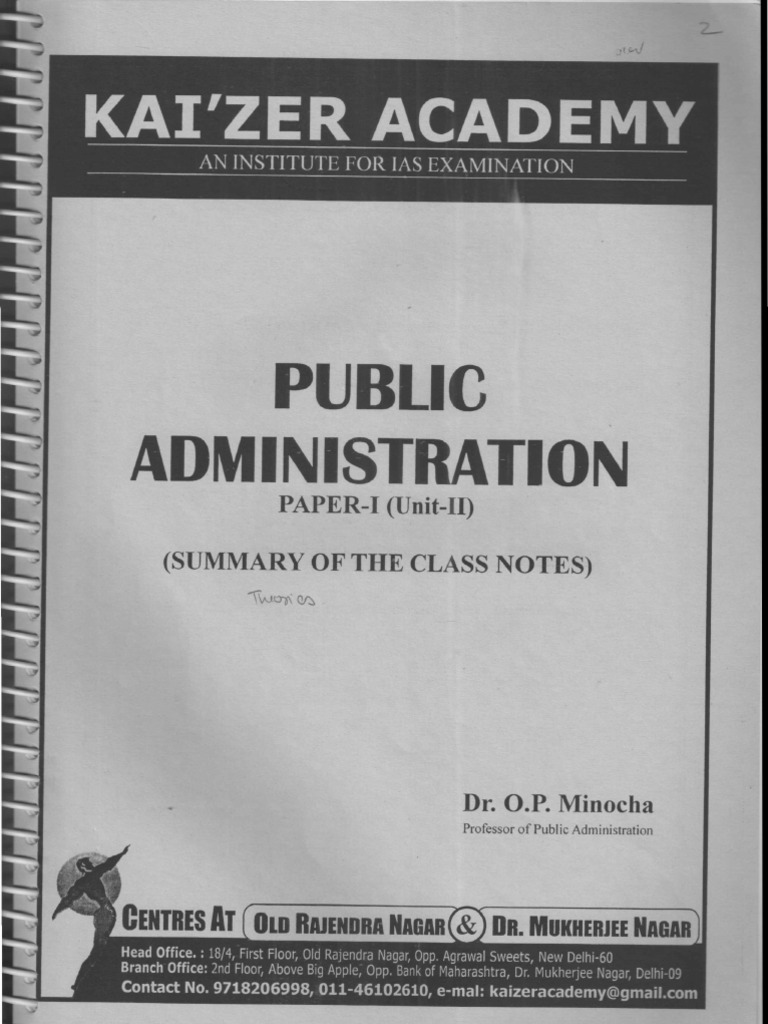 Chapter.2 Theories of Administration | PDF
