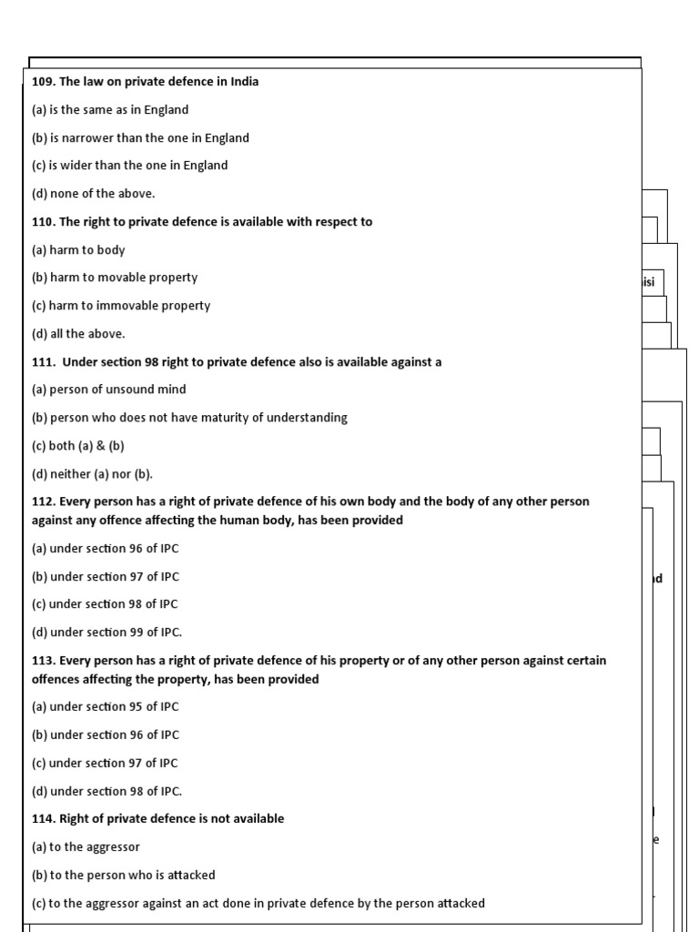 Ipc Test Paper 150 MCQ | PDF | Theft | Crimes