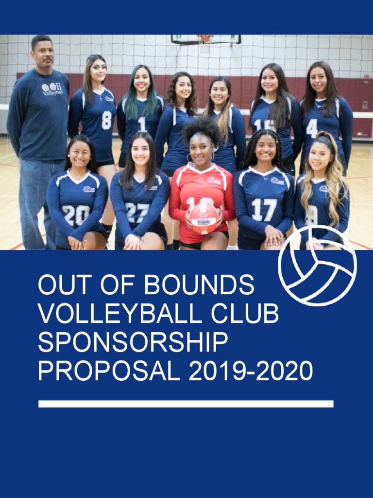 Out of Bounds Volleyball Club Sponsorship PROPOSAL 2019-2020 | PDF ...