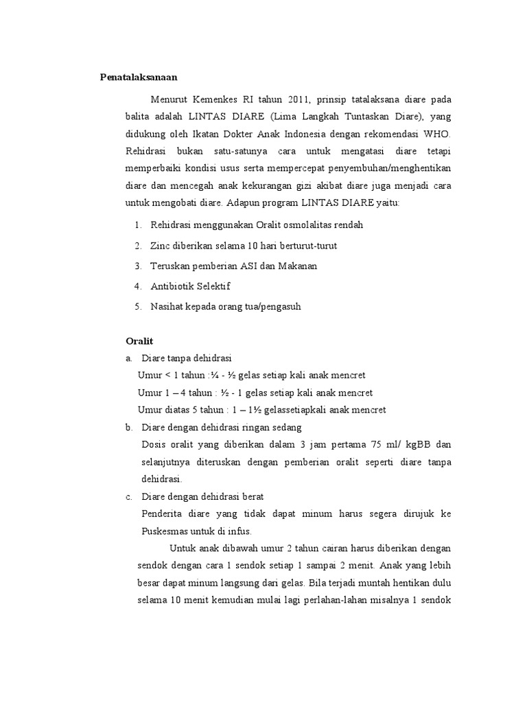 Penatalaksanaan Diare | PDF