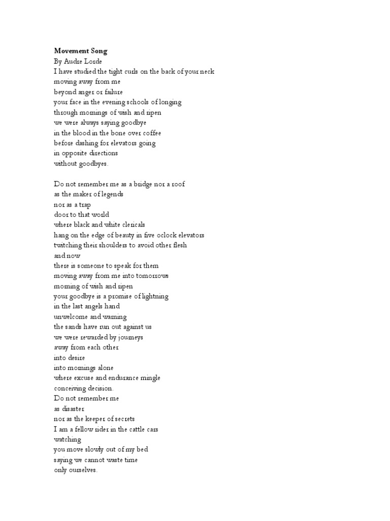 A Litany For Survival | PDF