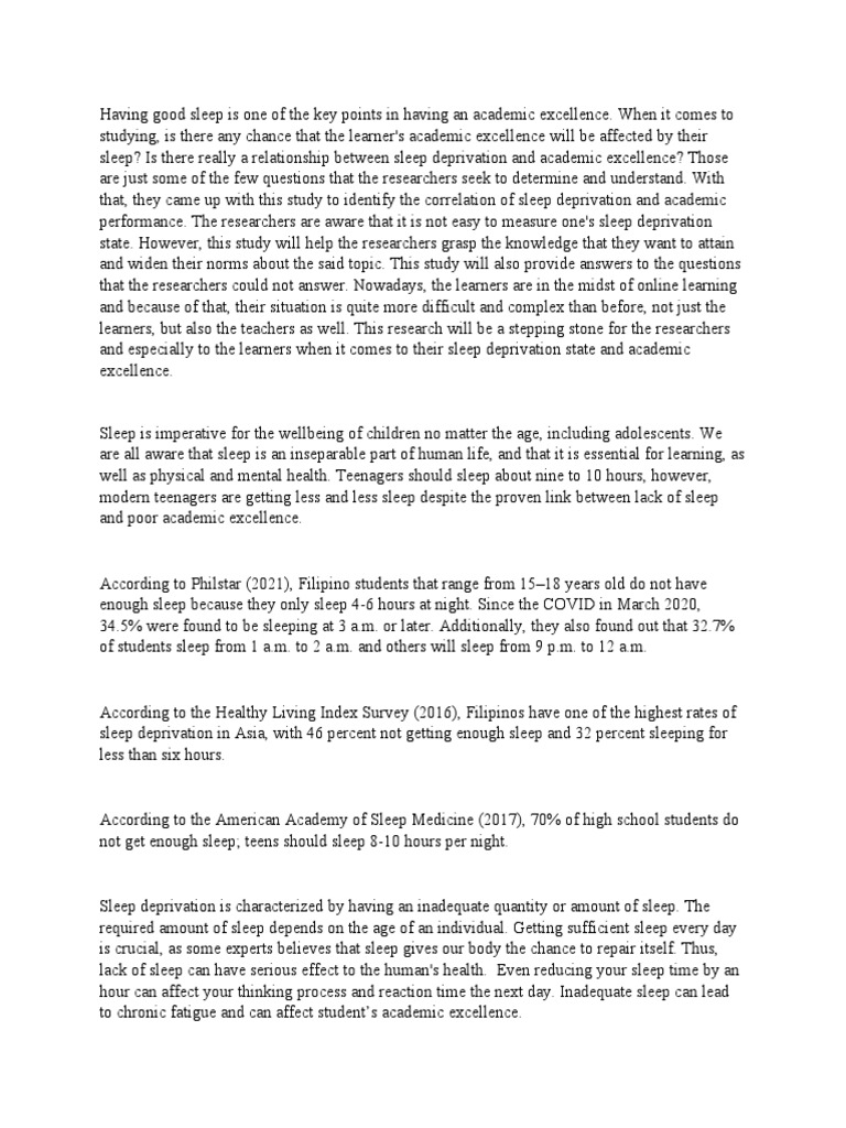 Research Revise | PDF | Sleep | Sleep Deprivation