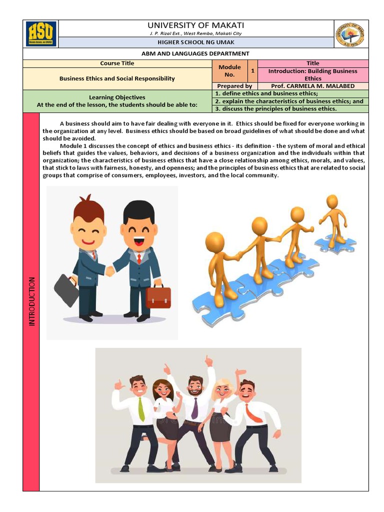 BUSINESS-ETHICS-MODULE 1 | PDF | Business Ethics | Morality