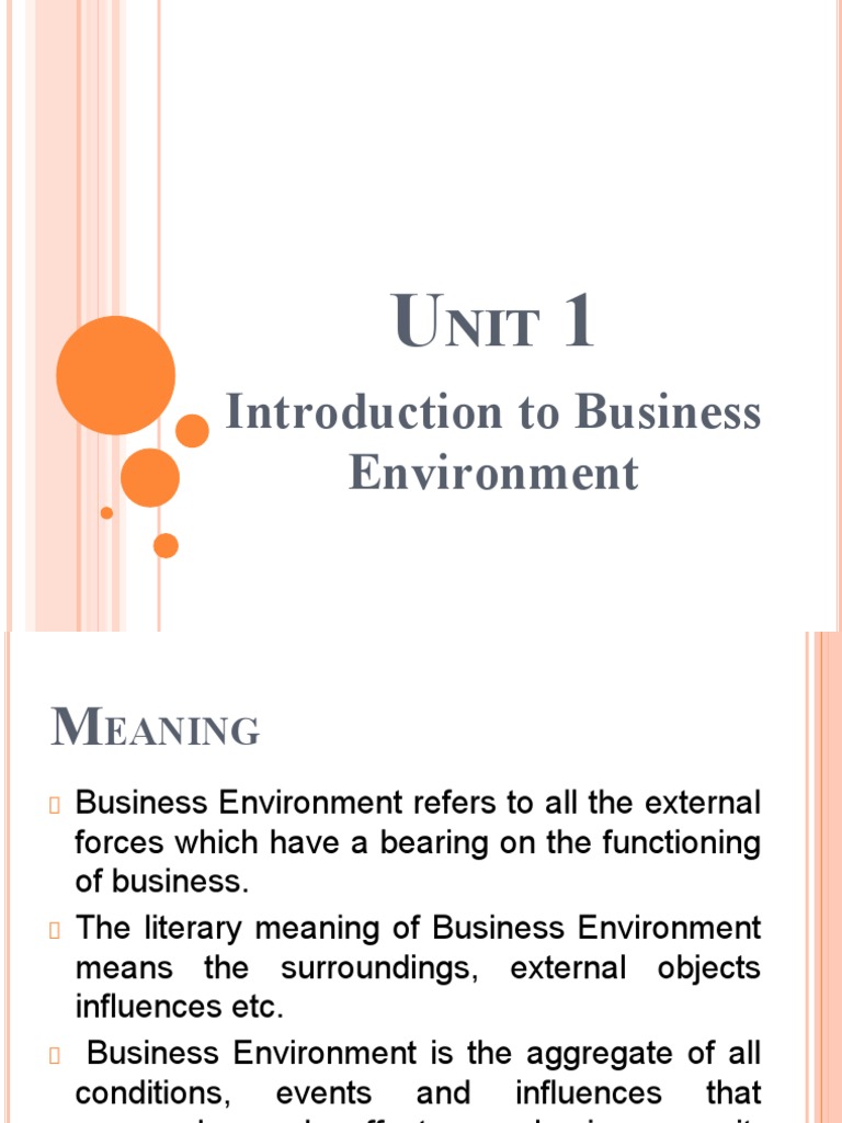 Introduction To Business Environment | PDF | Career & Growth