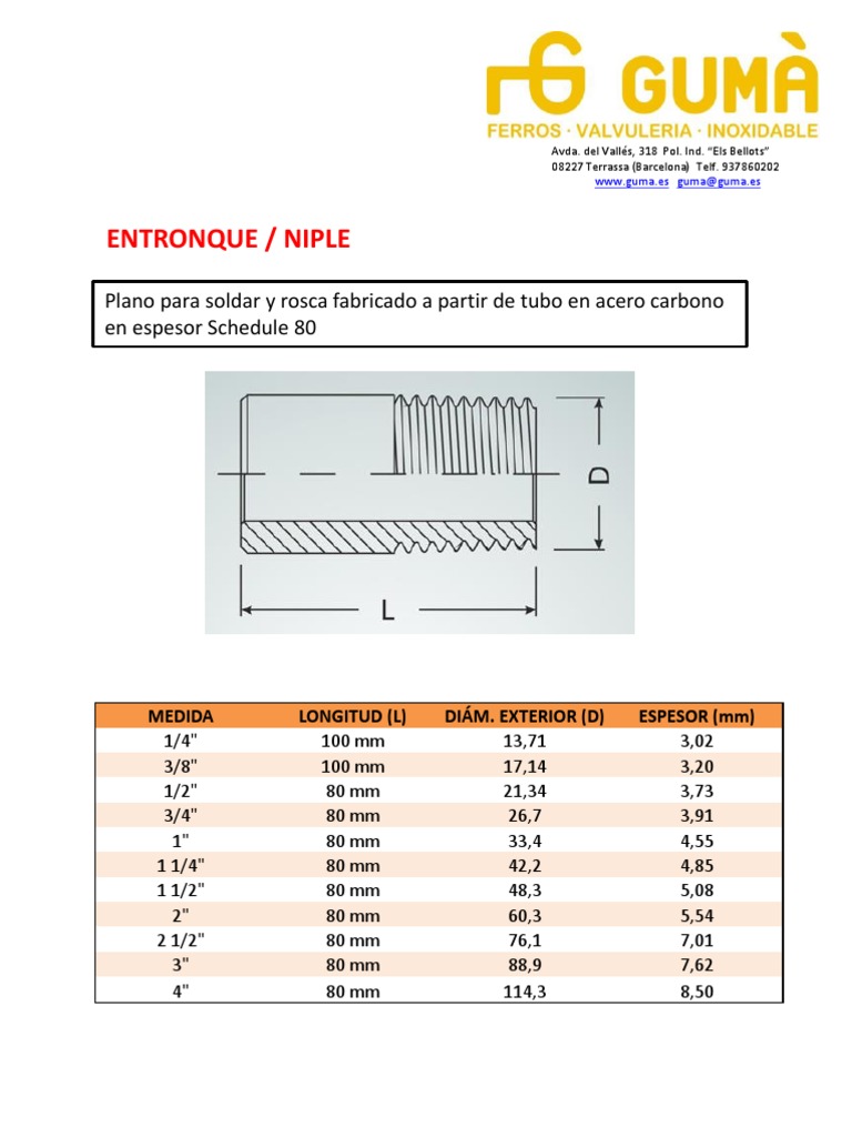 Entronque Niple | PDF