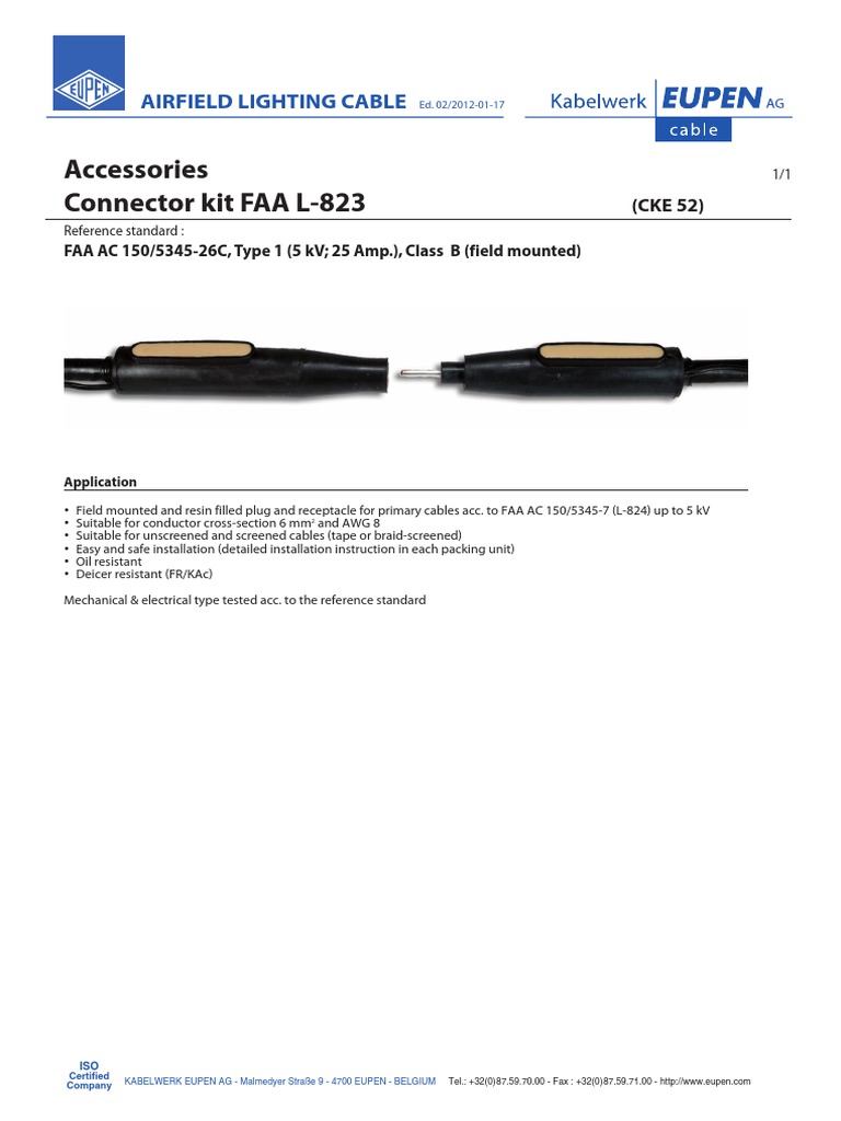 Data Sheet Primary Connector Kit Cke | PDF