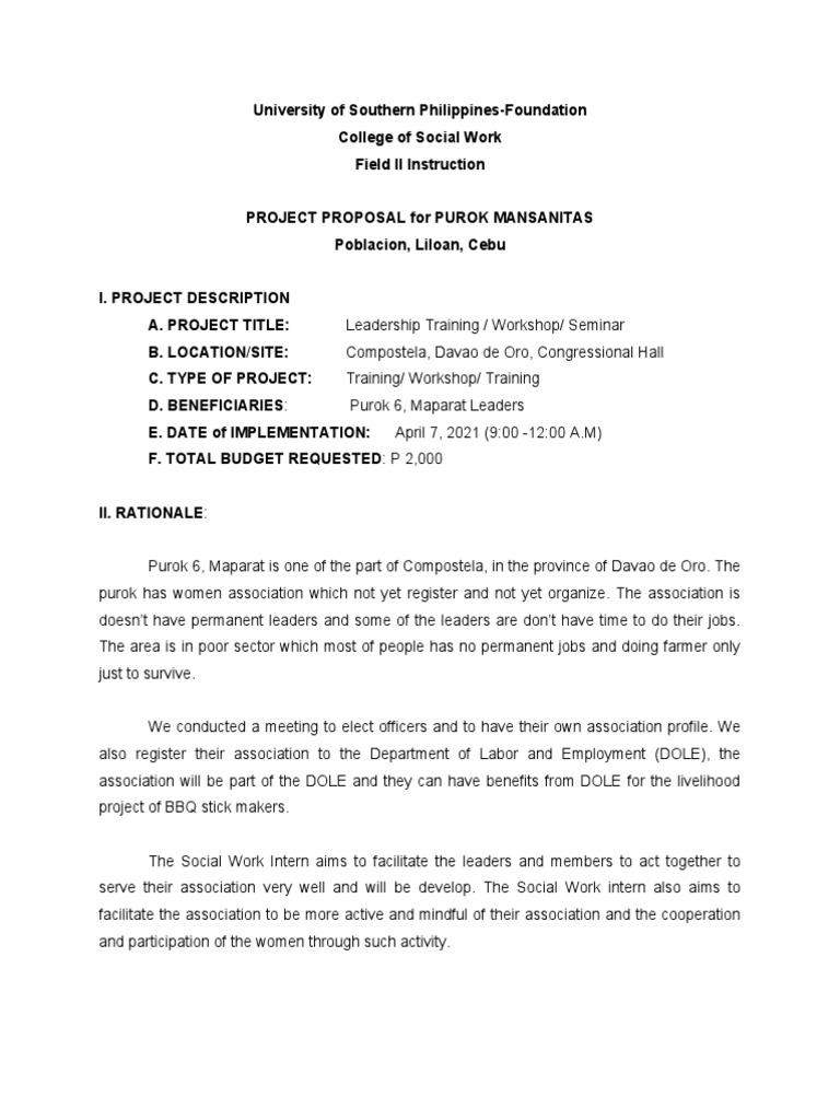 PROJECT PROPOSAL Genilza | PDF | Unemployment Benefits | Business