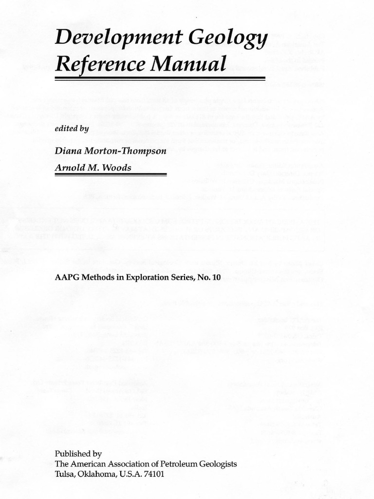 AAPG. Development Geology Reference Manual | PDF