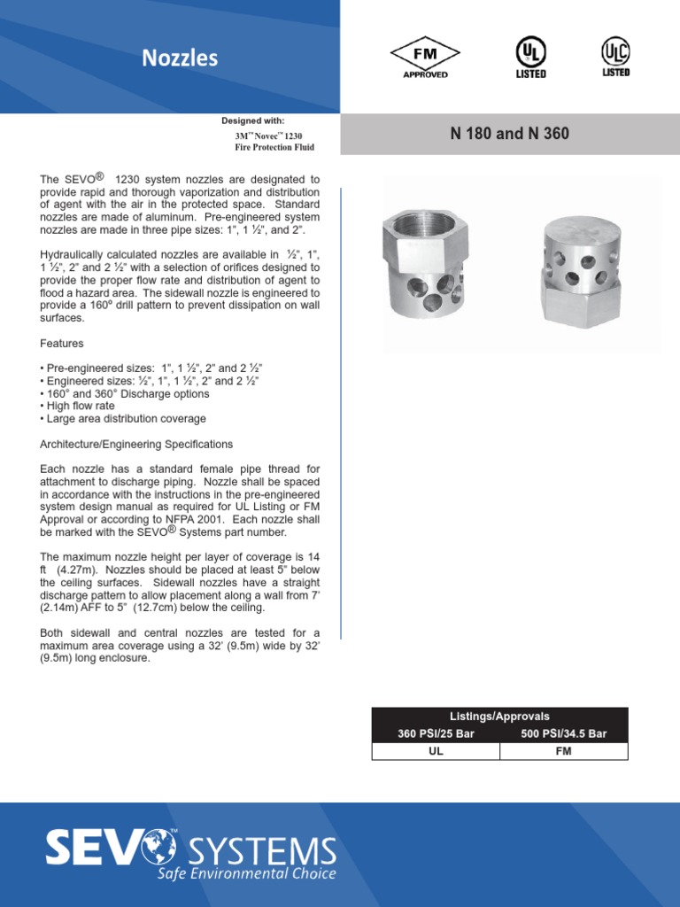 SEVO 1230 Nozzles | PDF