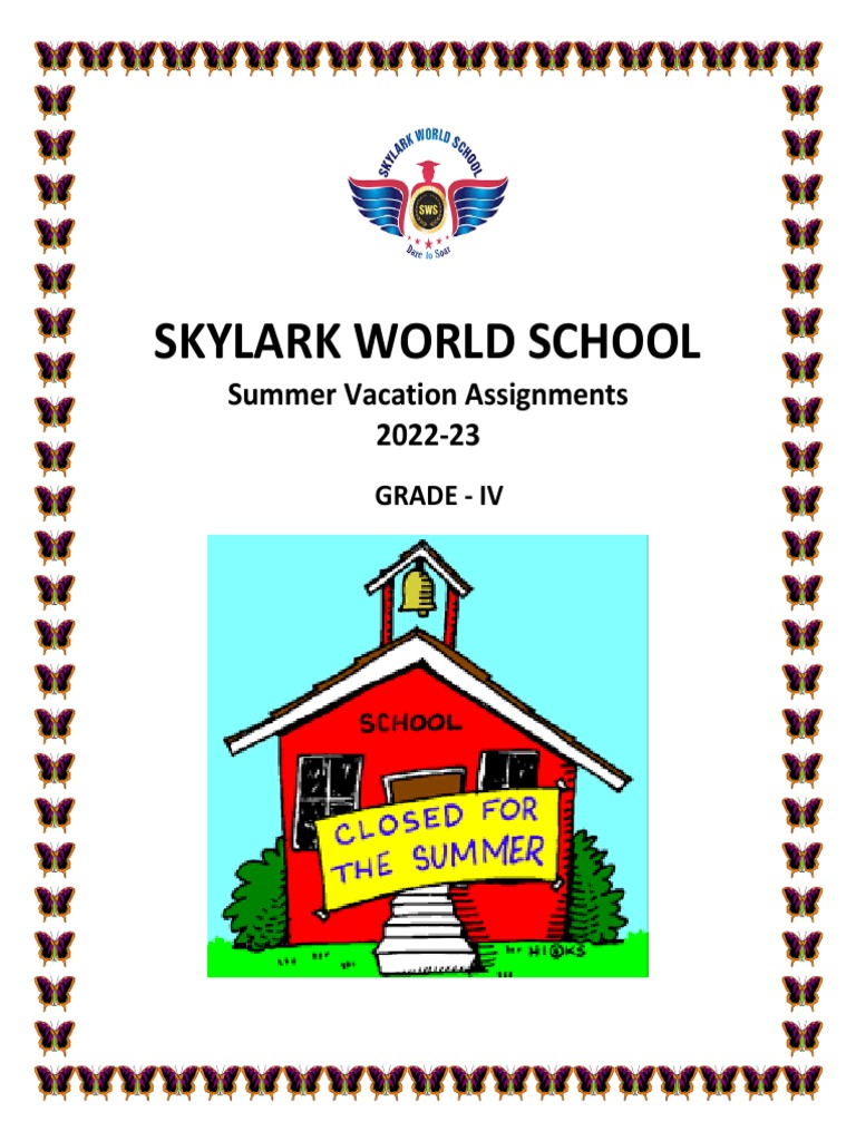 Skylark World School summer assignments guide | PDF | Linguistics