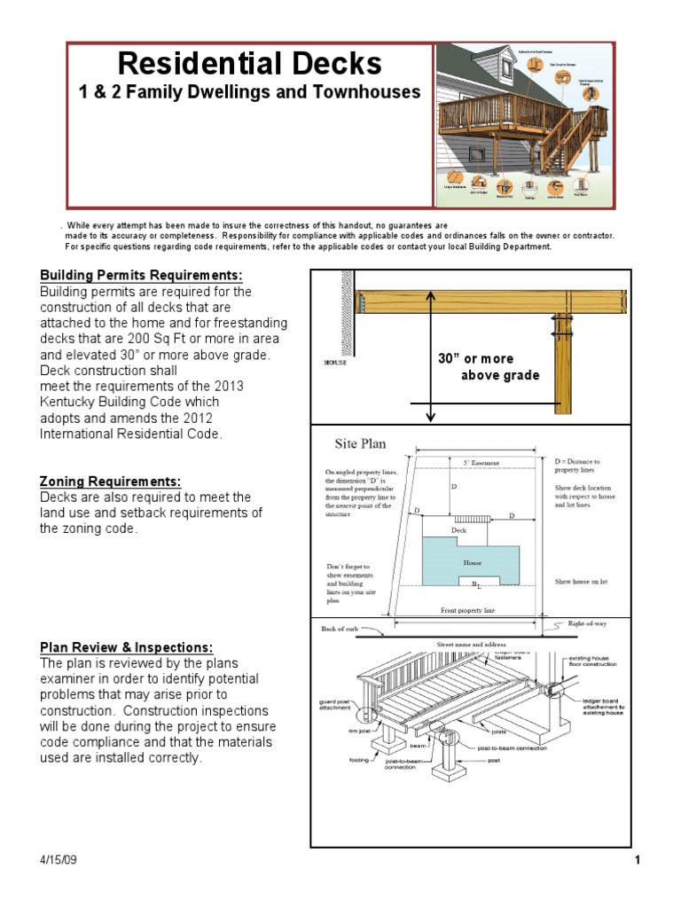 Residential Deck Help and Guide | PDF | Stairs | Framing (Construction)