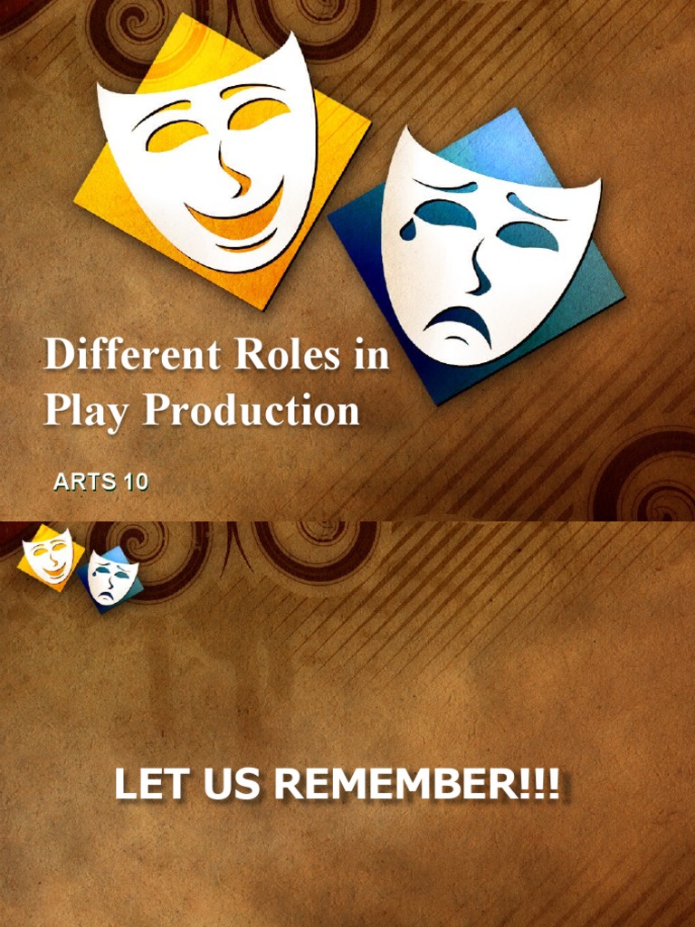 Different Roles in Play Production: Arts 10 | PDF | Composition (Visual ...