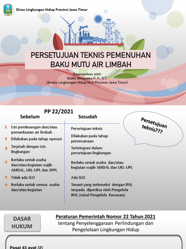 Persetujuan Teknis Baku Mutu Air Limbah | PDF