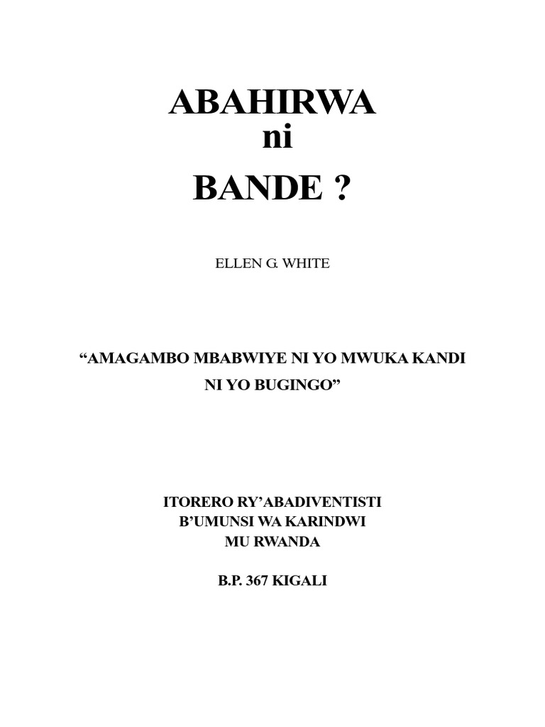 Abahirwa Ni Bande | PDF
