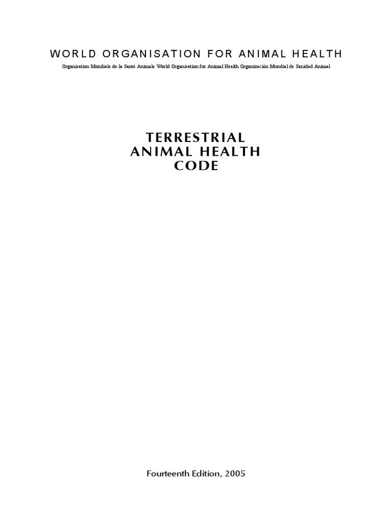 Terrestrial Animal Health Code | PDF | Beehive | Infection