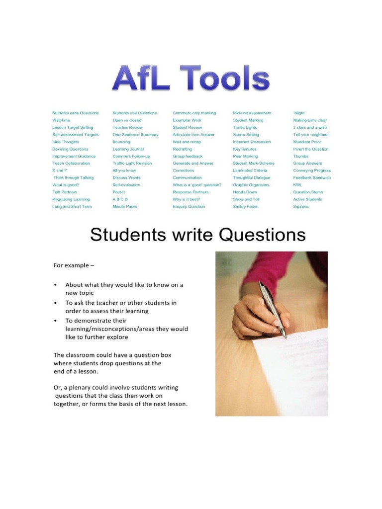AfL Tools | PDF