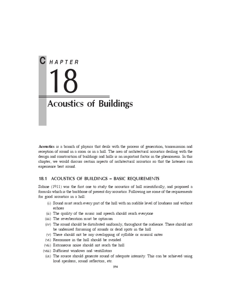 Optimizing Acoustics in Buildings: A Study of Reverberation Times ...